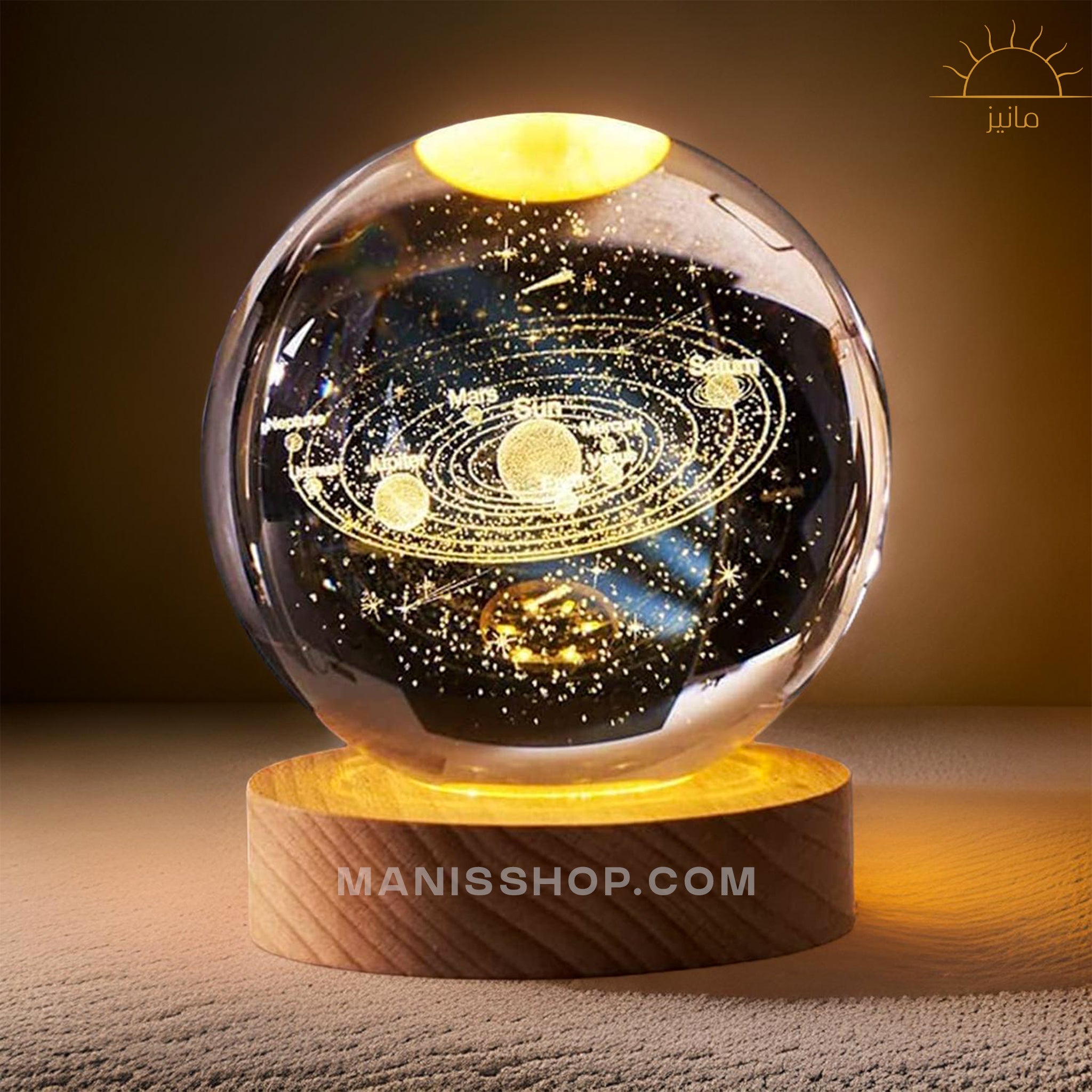3D Crystal Ball Lamps With LED Lights – MANI'S